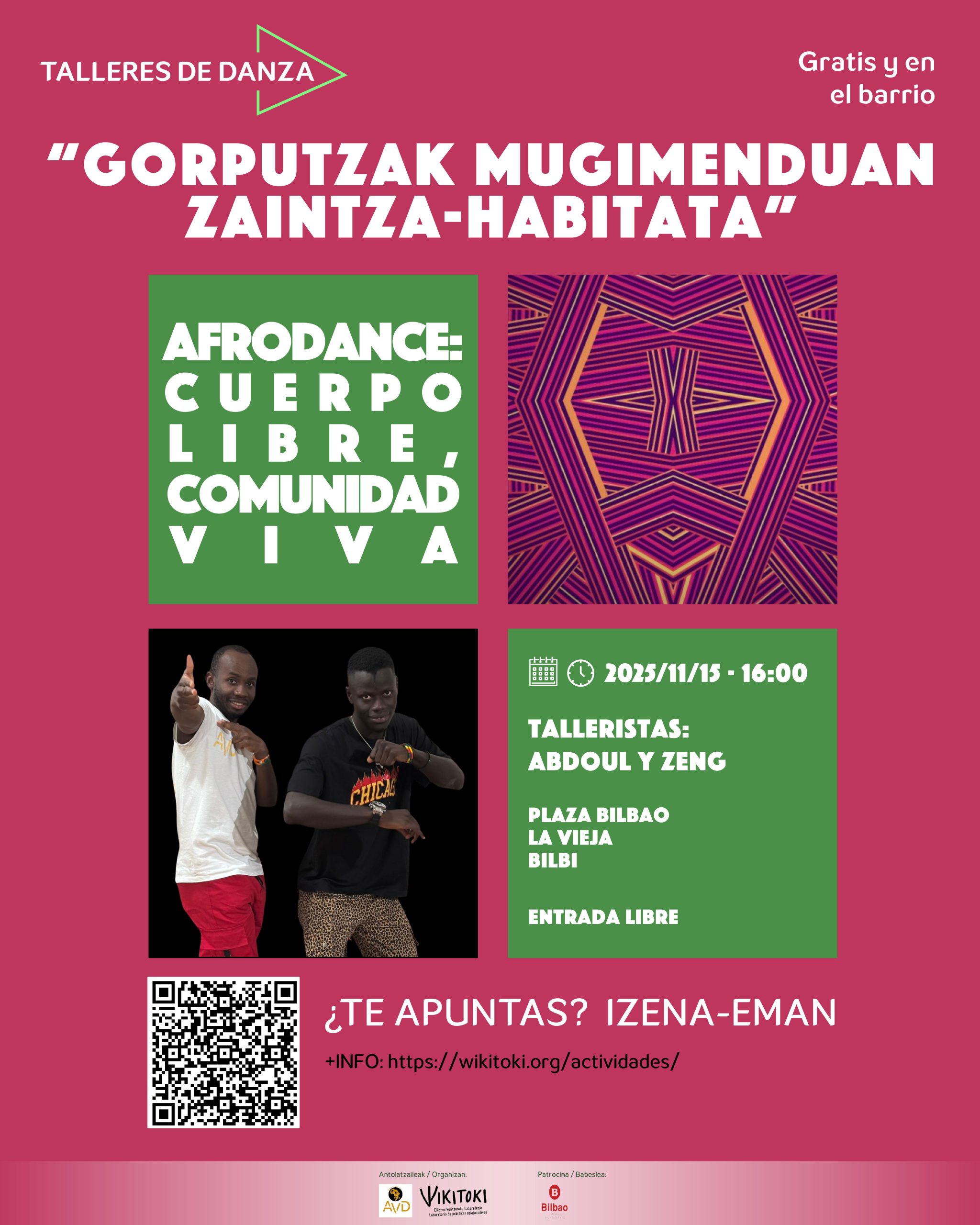 TALLER: “Afrodance: Cuerpo libre, comunidad viva” – Wikitoki